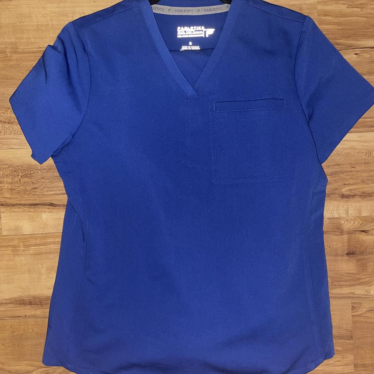 Royal Blue Fabletics Scrub Top size S Only ever worn... - Depop
