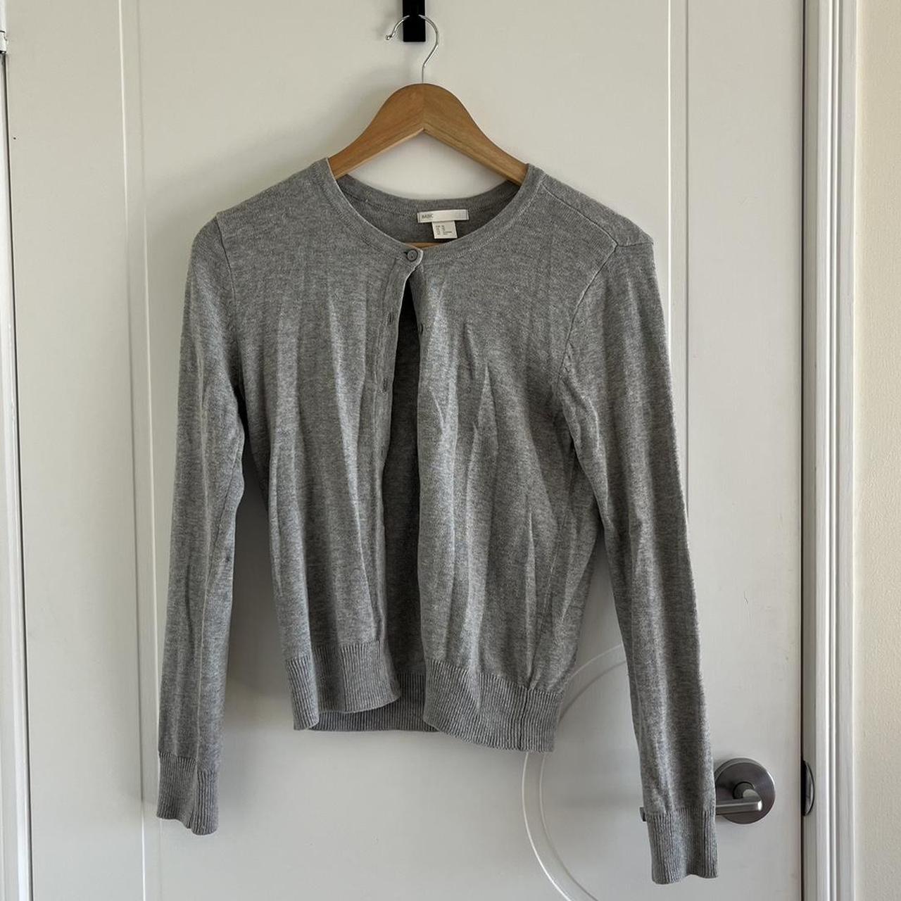 Little preppy grey cardigan Size XS So cute and good... - Depop