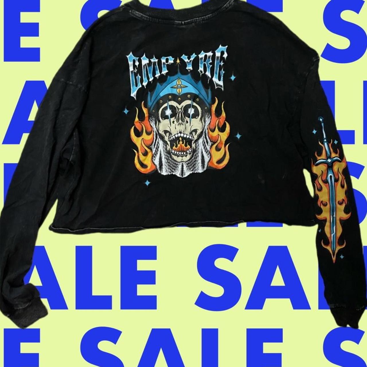 super sick graphic crop top from zumiez!! size... - Depop