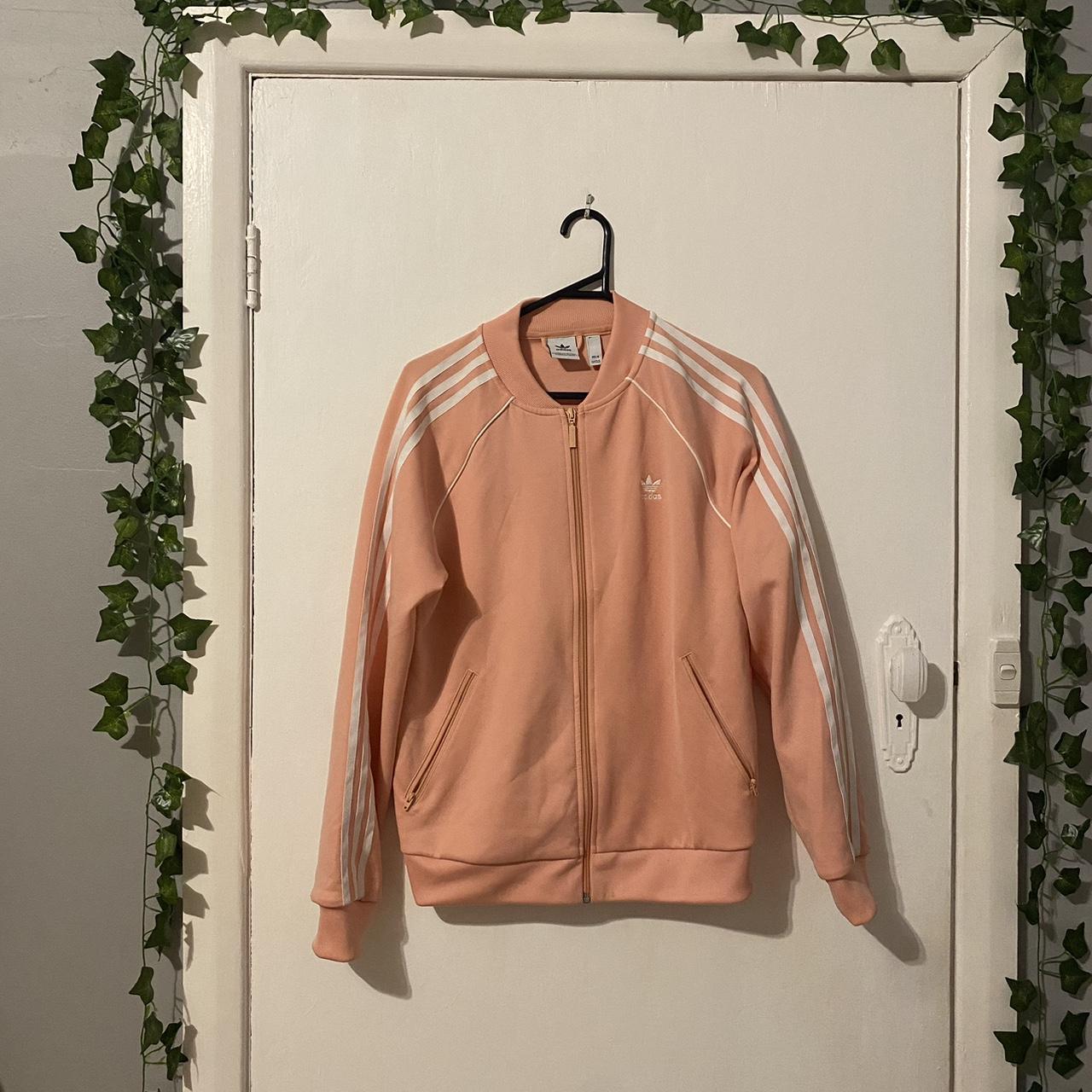 ADIDAS Peach coloured jacked Never worn Perfect... - Depop