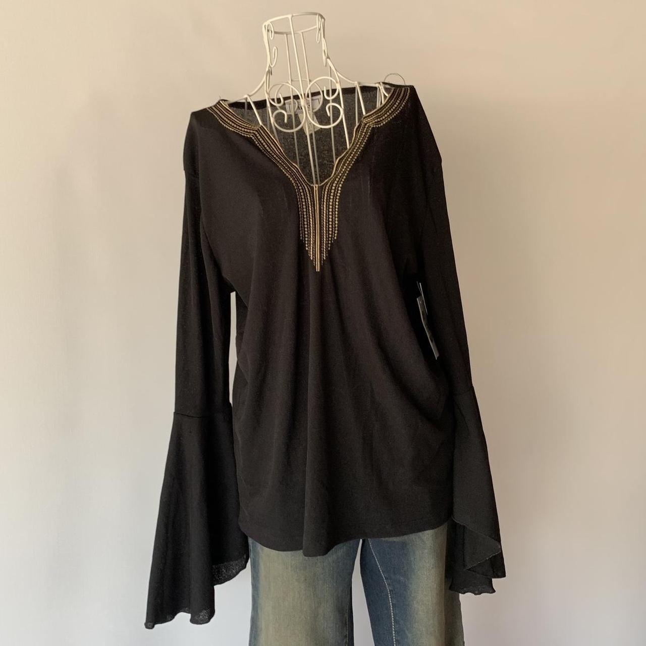 Y2k flowy fairy top Super pretty bell sleeve mesh... - Depop