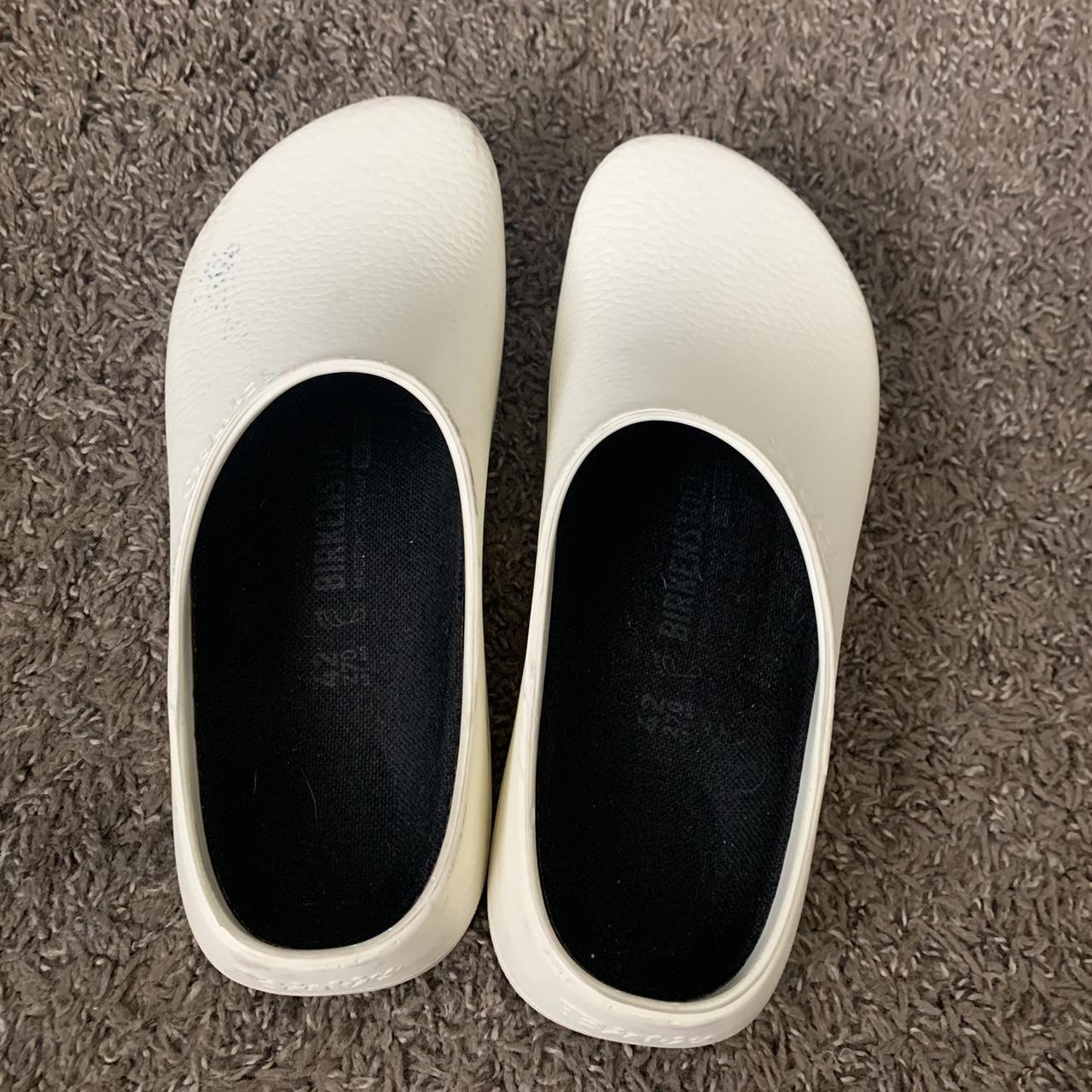 Super Birki White Clogs Mens size 9 (last photo is... - Depop
