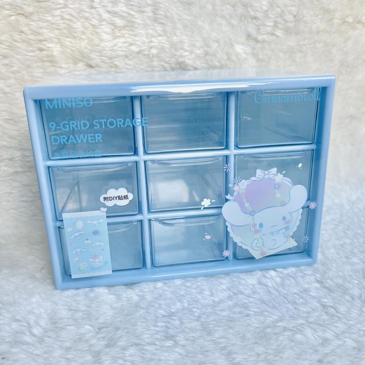 Kawaii MINISO X SANRIO CINNAMOROLL 9 grid storage... - Depop