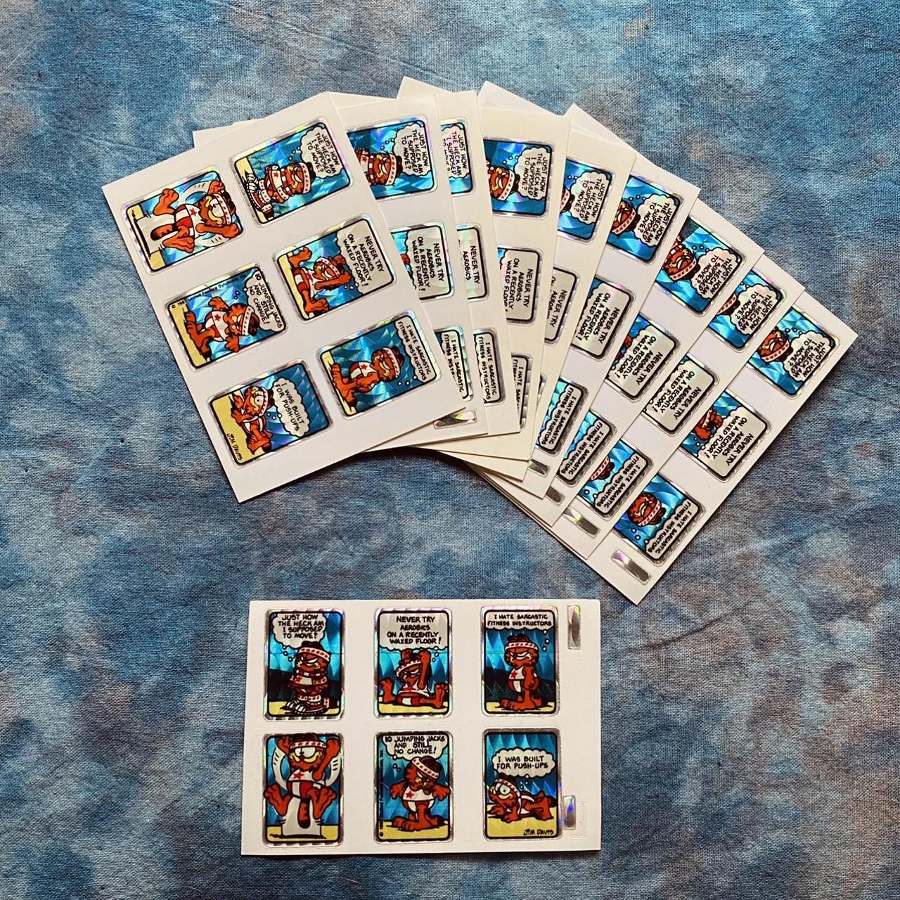 Vintage fitness Garfield sticker sheets. Each pack... | Depop