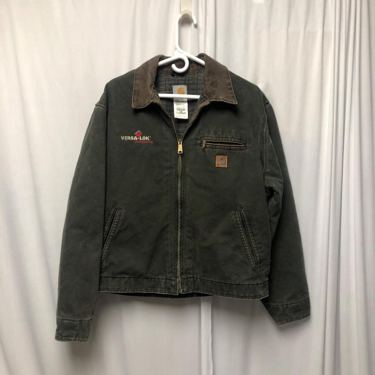 Vintage Carhartt J97 MOS Detroit Jacket Size Large... - Depop