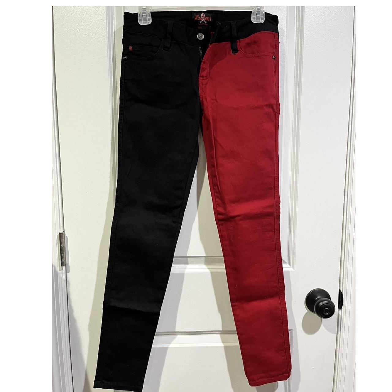 ROYAL BONES SPLIT COLOR JEANS Size 5 , only been... - Depop