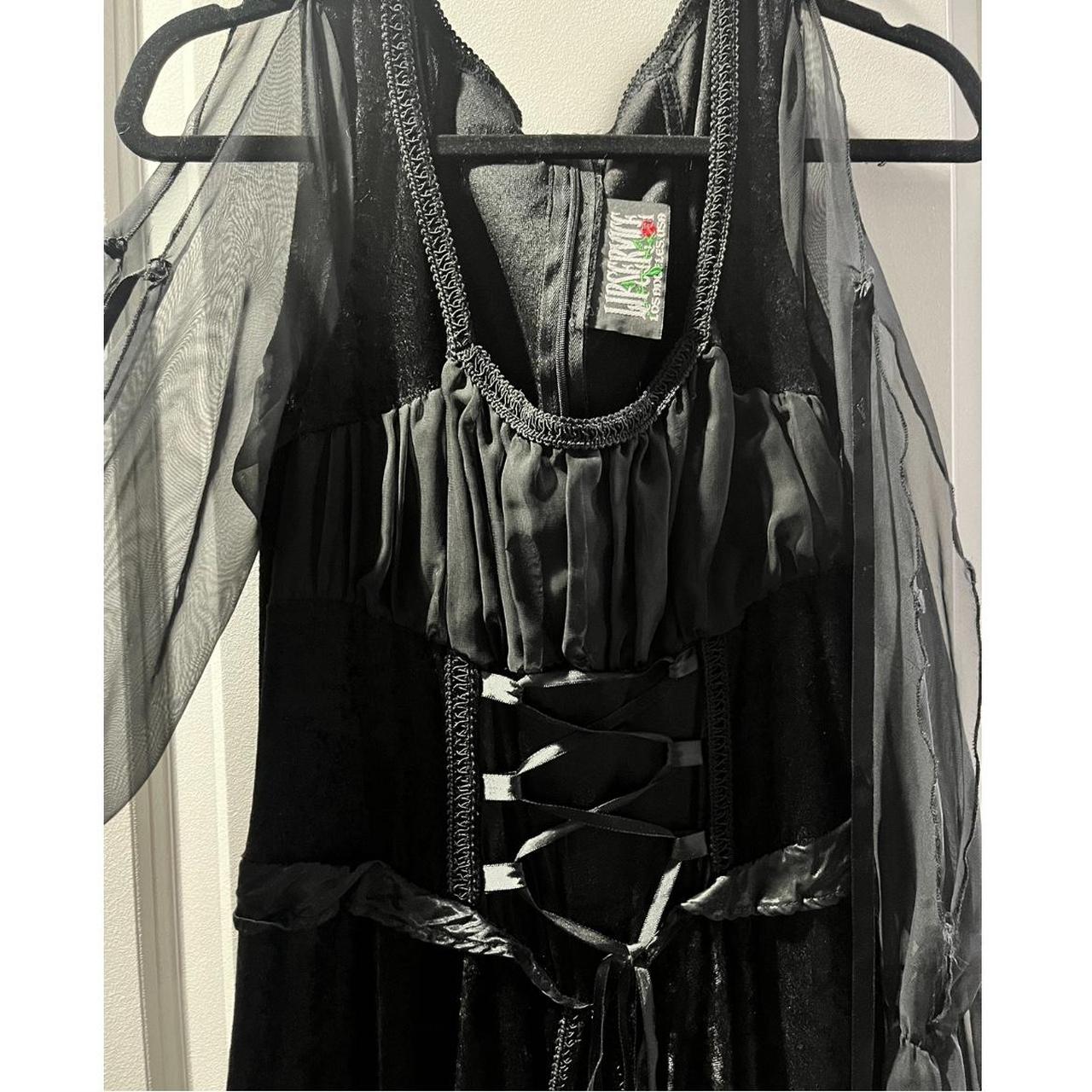 VINTAGE LIP SERVICE FAUX VELVET DRESS About 59”... - Depop