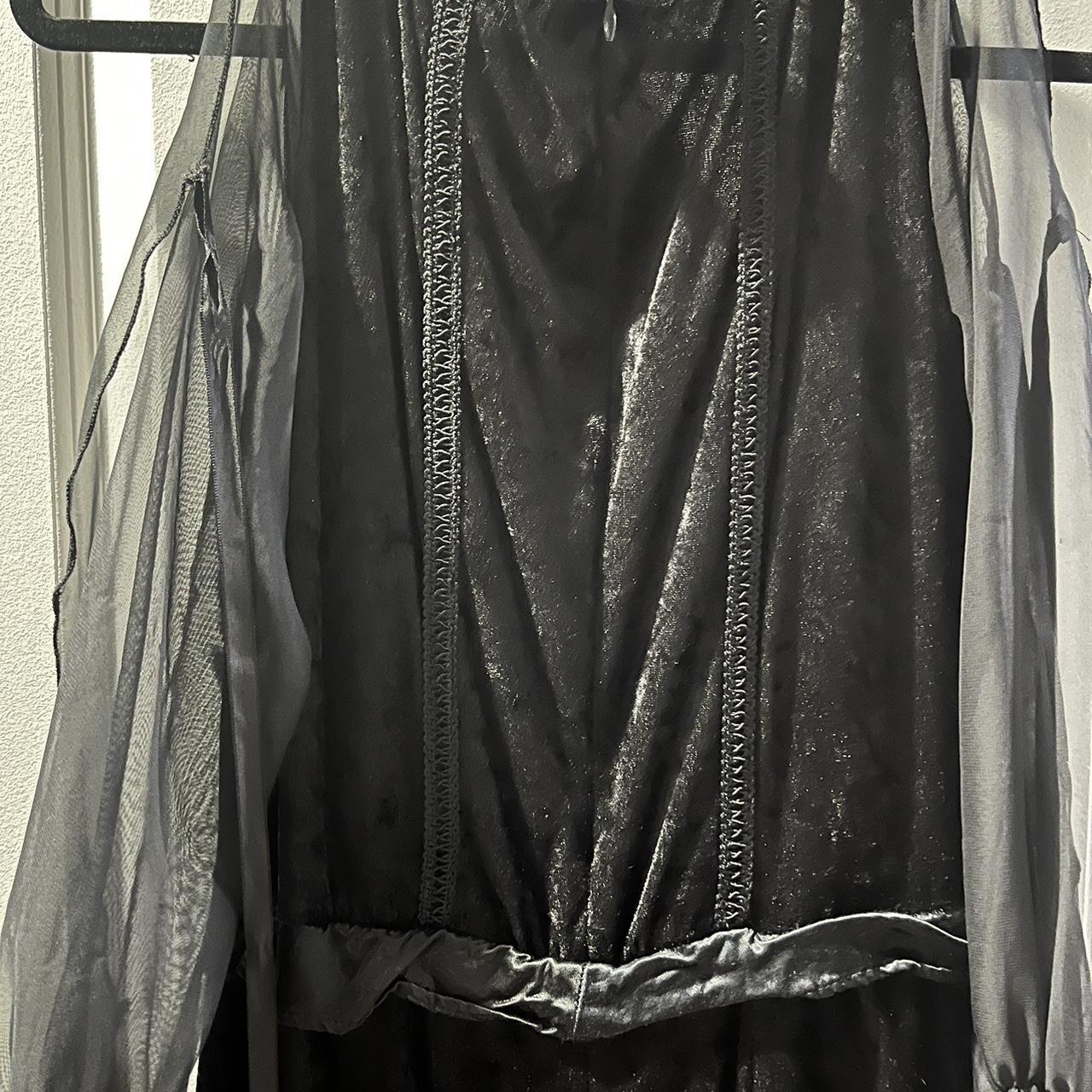 VINTAGE LIP SERVICE FAUX VELVET DRESS About 59”... - Depop