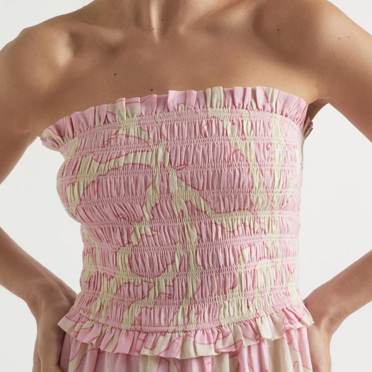 Seed Heritage floral shirred mini dress Size 6 New... - Depop