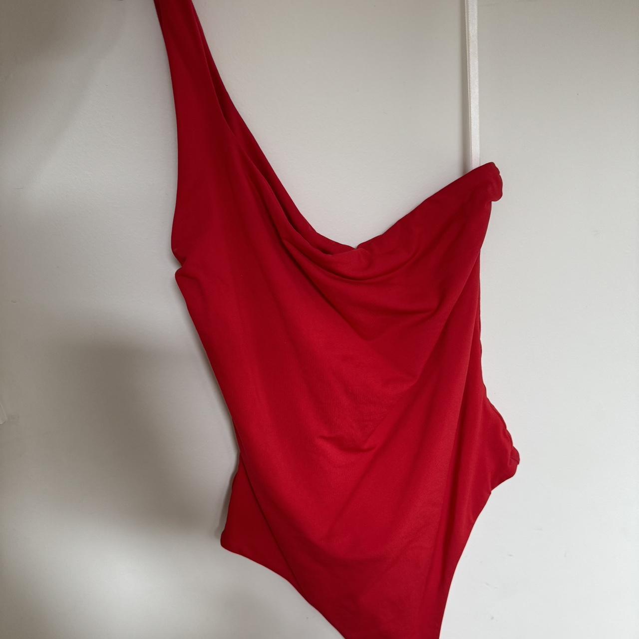 Kookai- red bodysuit Size 1 (old sizing) Worn once... - Depop