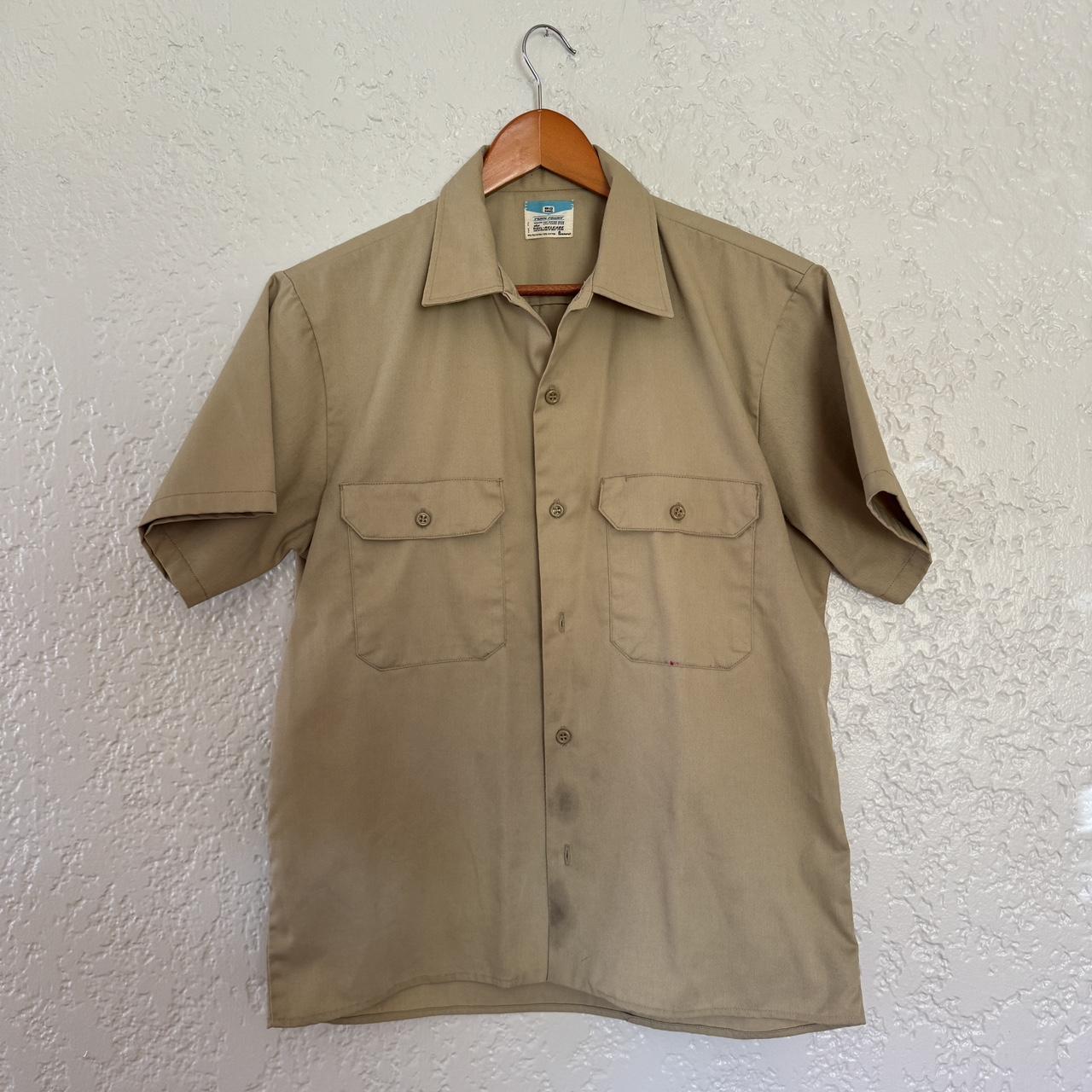 Vintage 1960s 1970s big Mac work shirt. Fits a men’s... | Depop