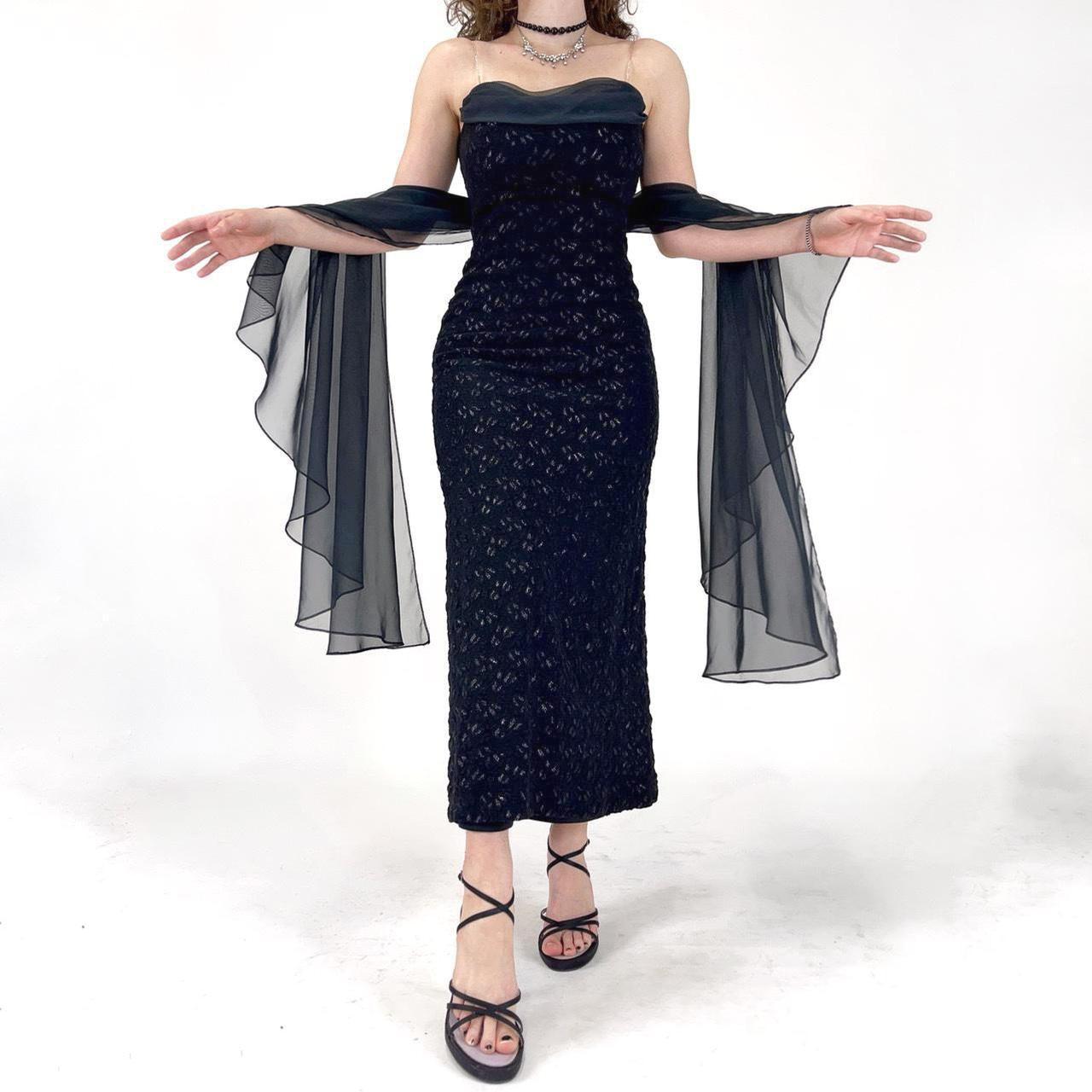 gothic fairy 1990s formal prom gown 🖤 highly... - Depop