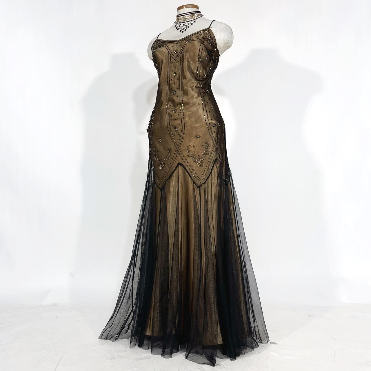 90s does 20s hollywood flapper dress 🖤 ⭐️ gorgeous... - Depop