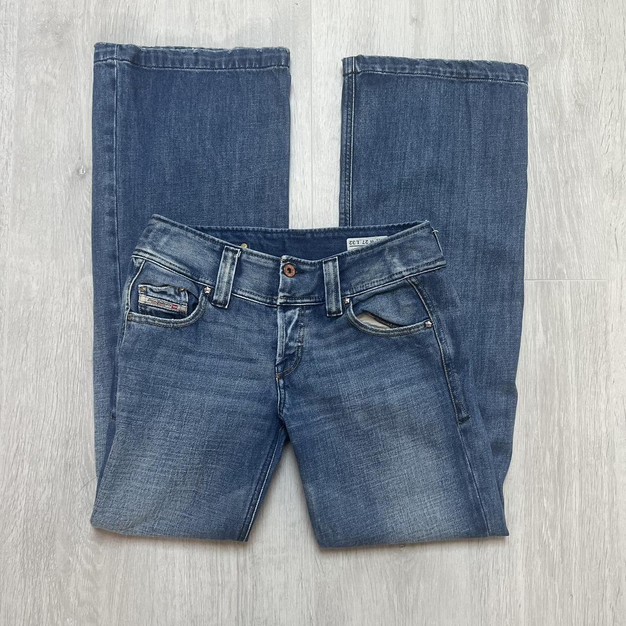 Early 2000s Y2K low rise diesel boot cut flared... - Depop