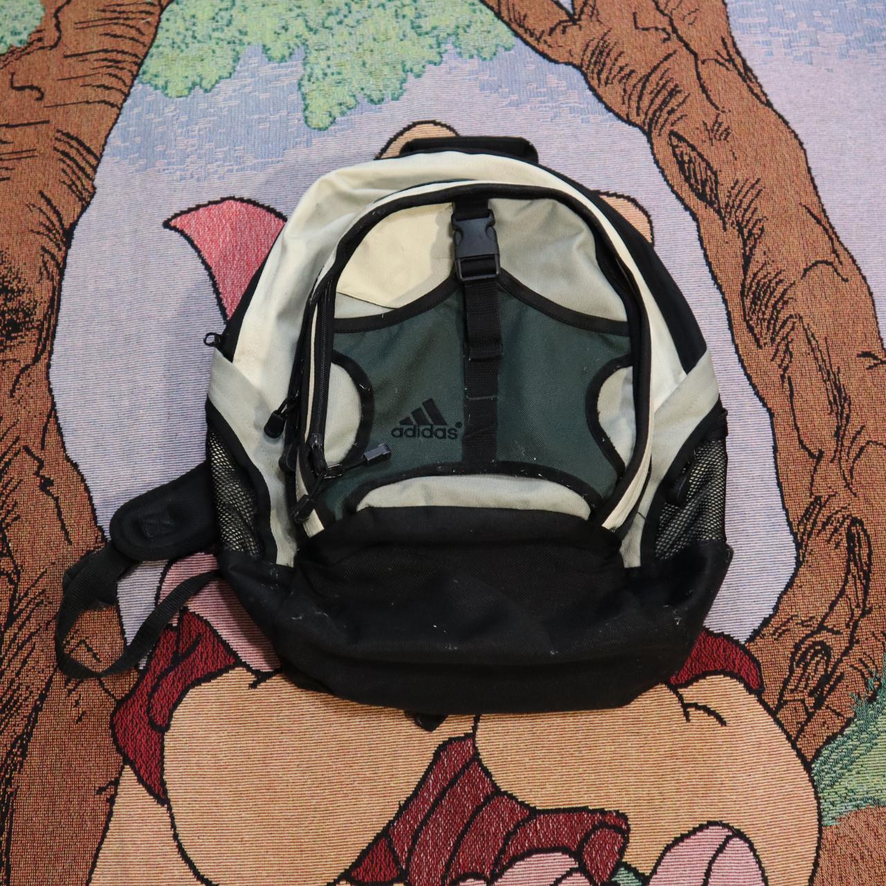 Vintage Adidas Backpack 20" Comfortable Green and... - Depop