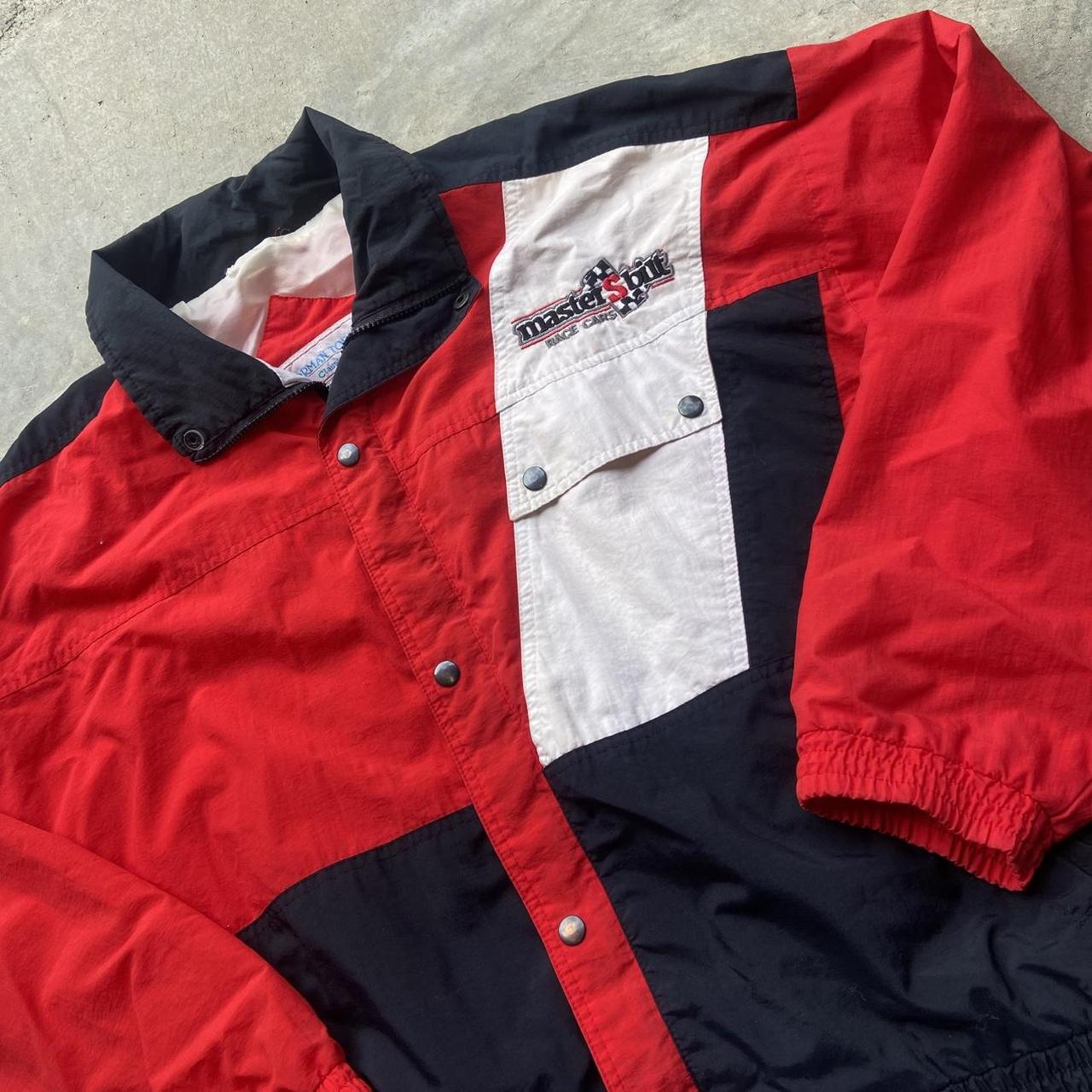 Vintage Masters Race Car Colorblock Full Zip... | Depop