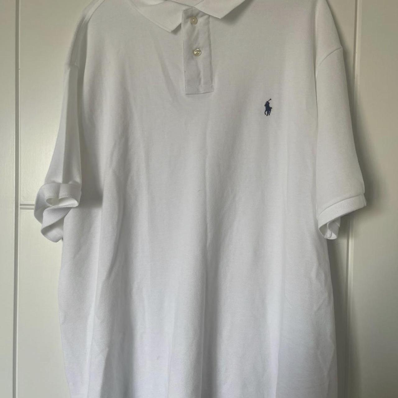 White XXL Ralph Lauren polo - Depop