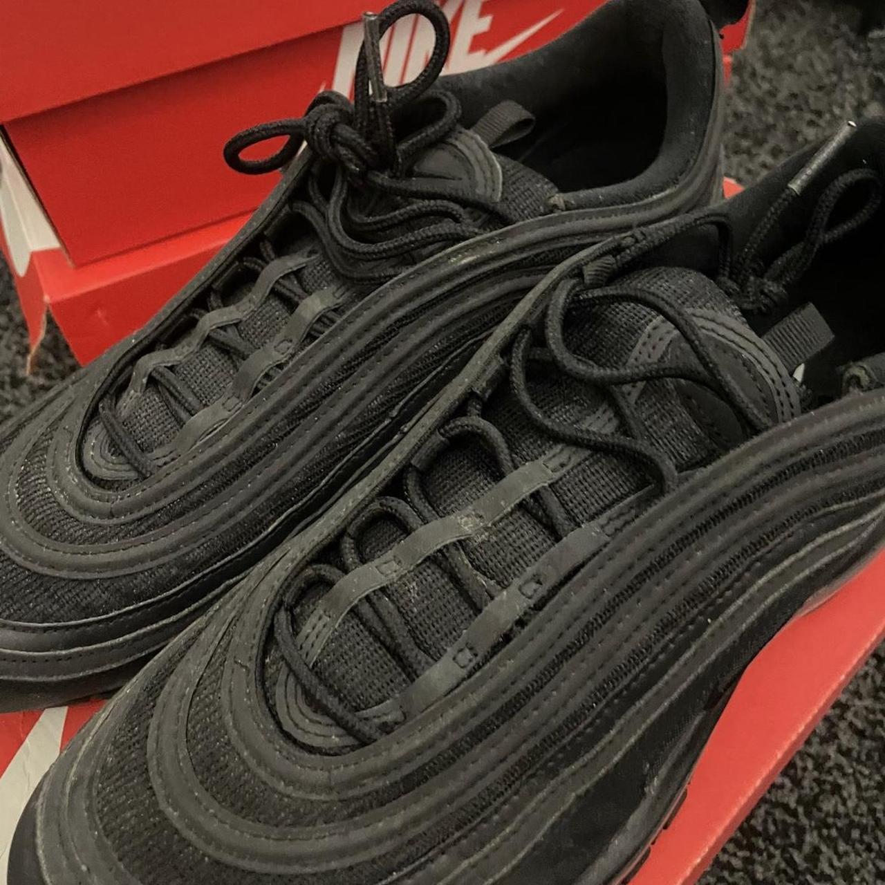 Nike air max 97 all black 10/10 condition size... - Depop