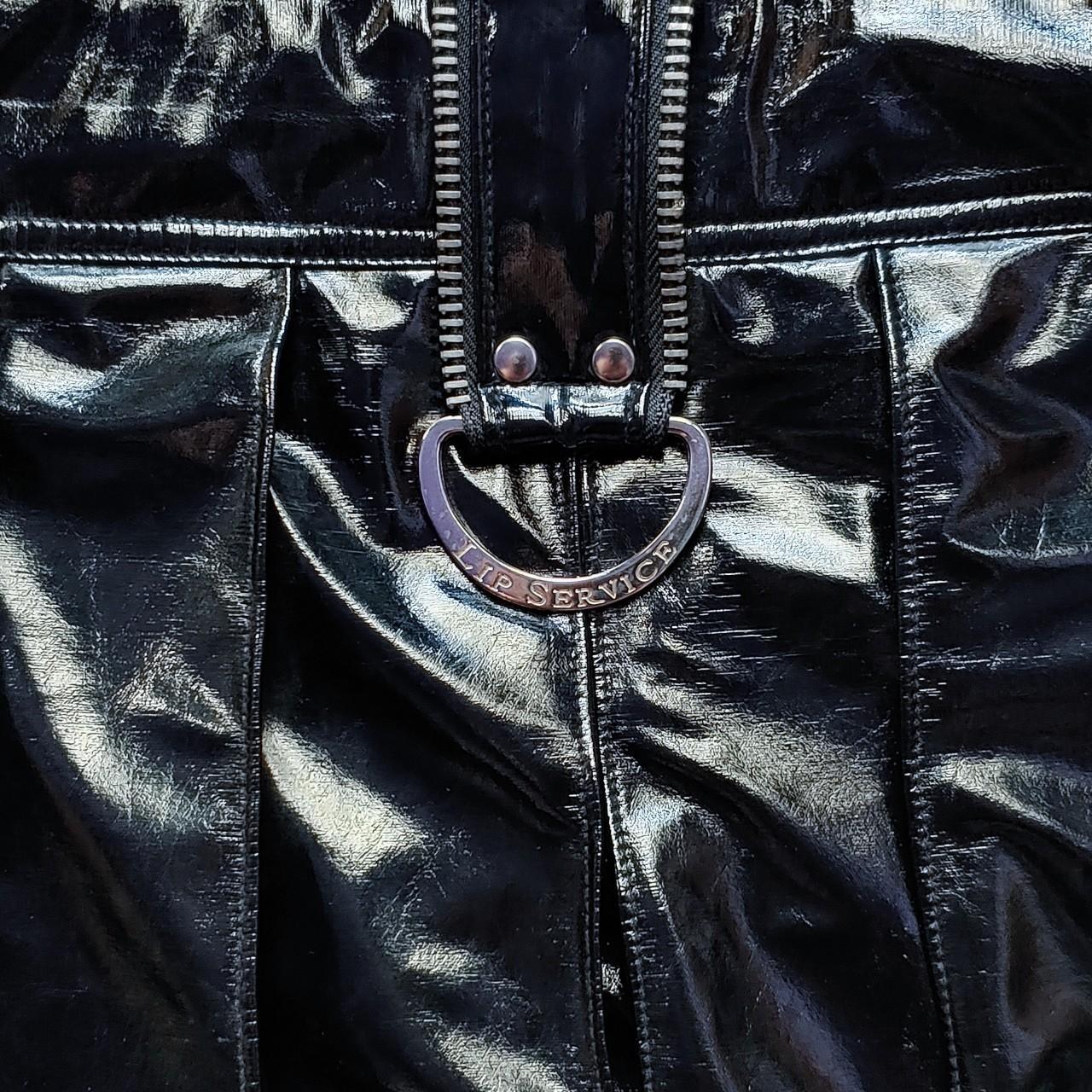 Vintage Lip Service men's classic black PVC kilt.... - Depop