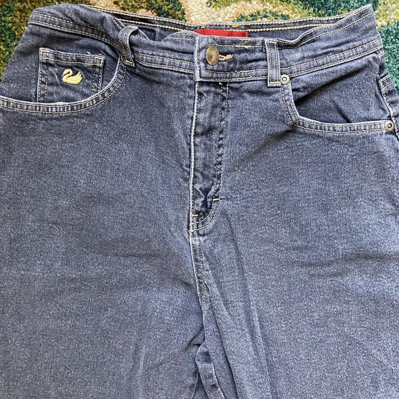 high waisted blue tinted jeans 💙 it is not a size... - Depop