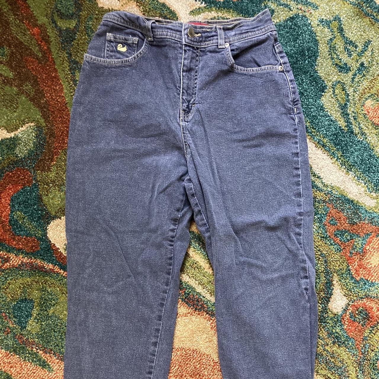 high waisted blue tinted jeans 💙 it is not a size... - Depop