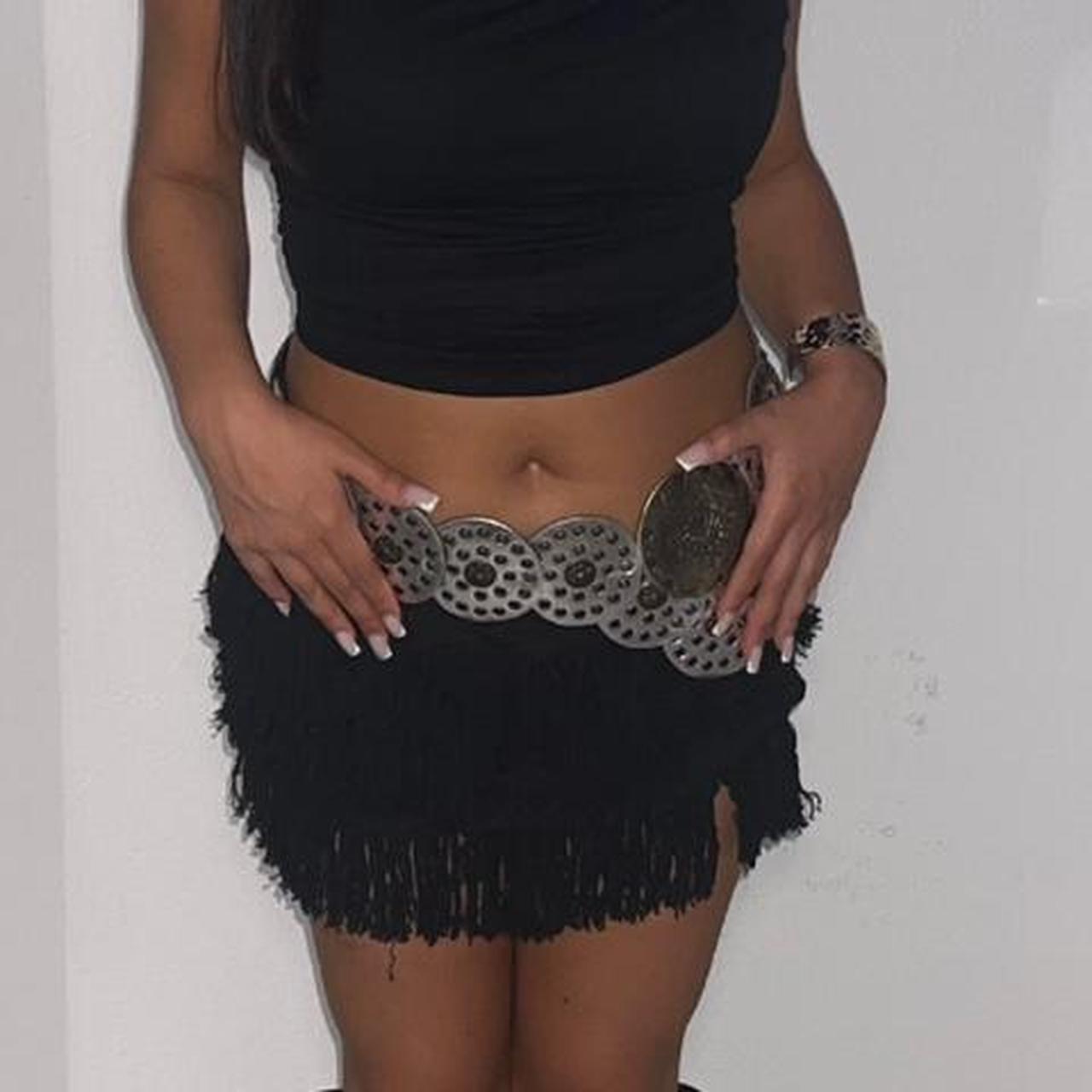 Silver and gold disc belt Would fit... - Depop