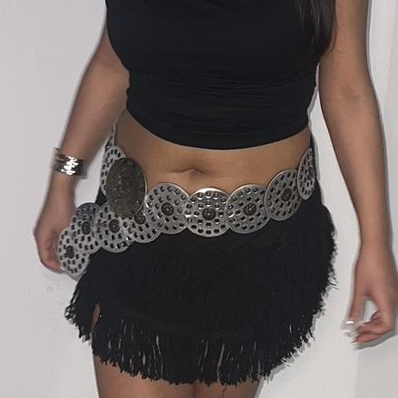 Silver and gold disc belt Would fit... - Depop