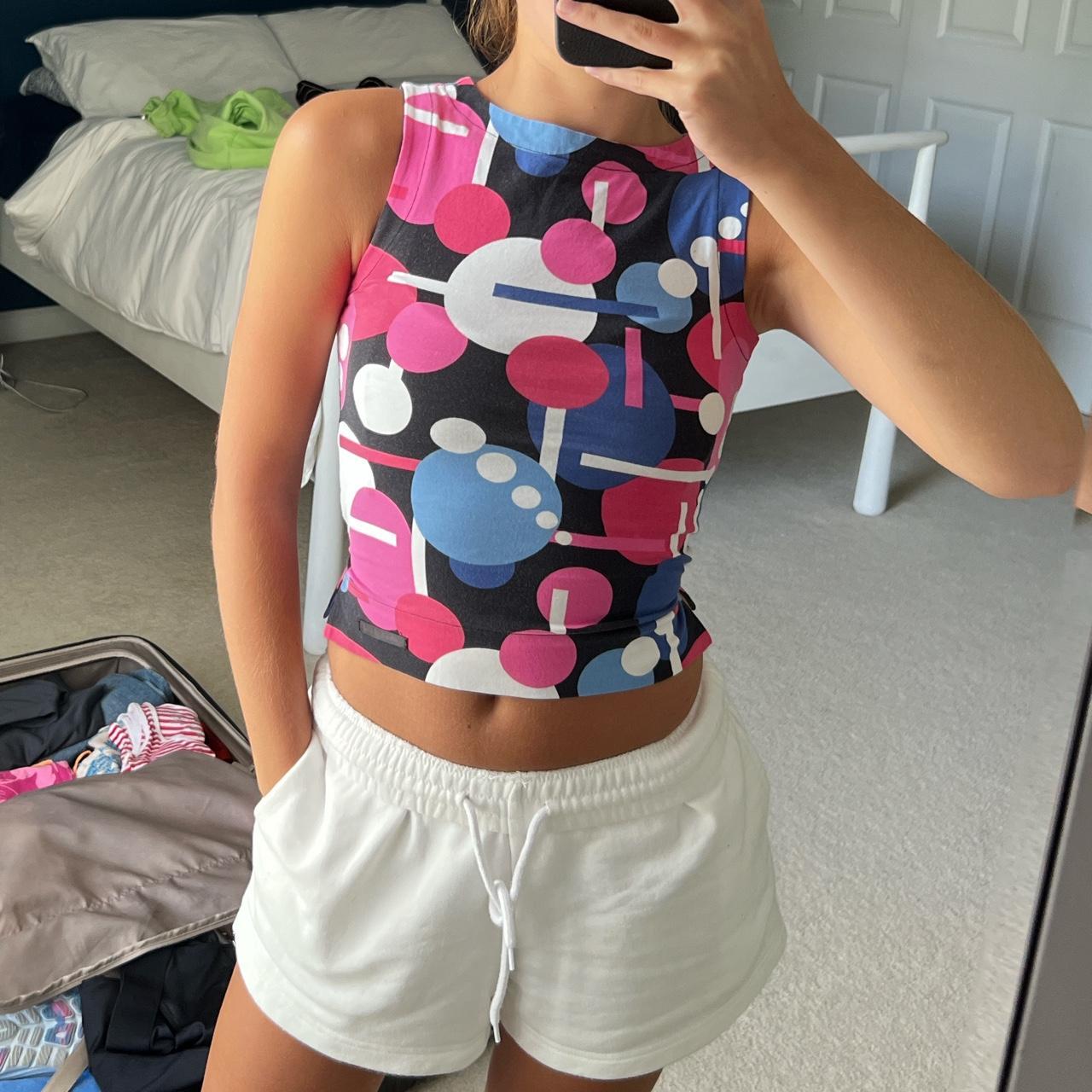 Limited Too Women's Pink and Black Vest | Depop