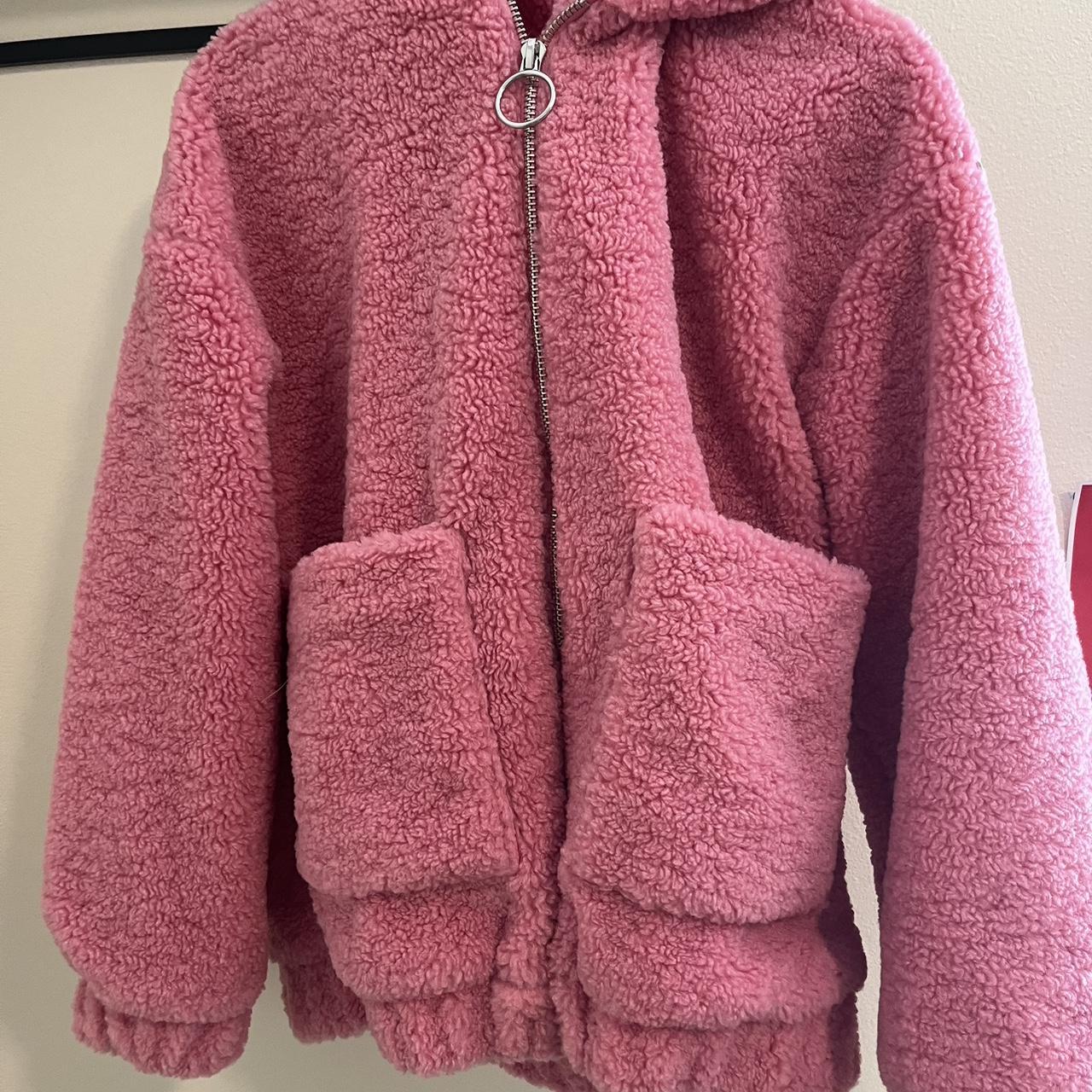 Pink fluffy puffer from Dollskill Worn once - Depop