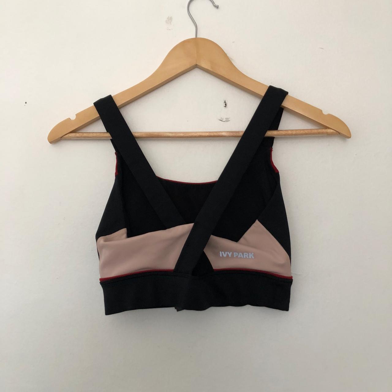 Ivy Park Colorblock Cross Back Bra Size Small Red... - Depop