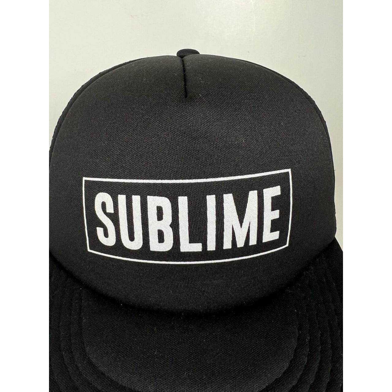 Vintage Sublime Trucker Snapback Hat Cap Black Mesh. - Depop