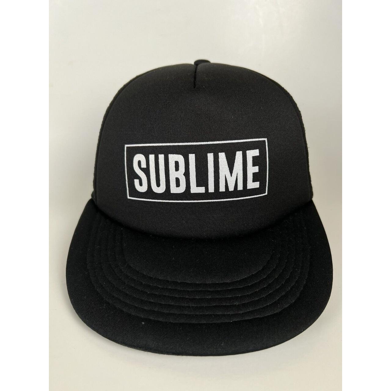Vintage Sublime Trucker Snapback Hat Cap Black Mesh. - Depop