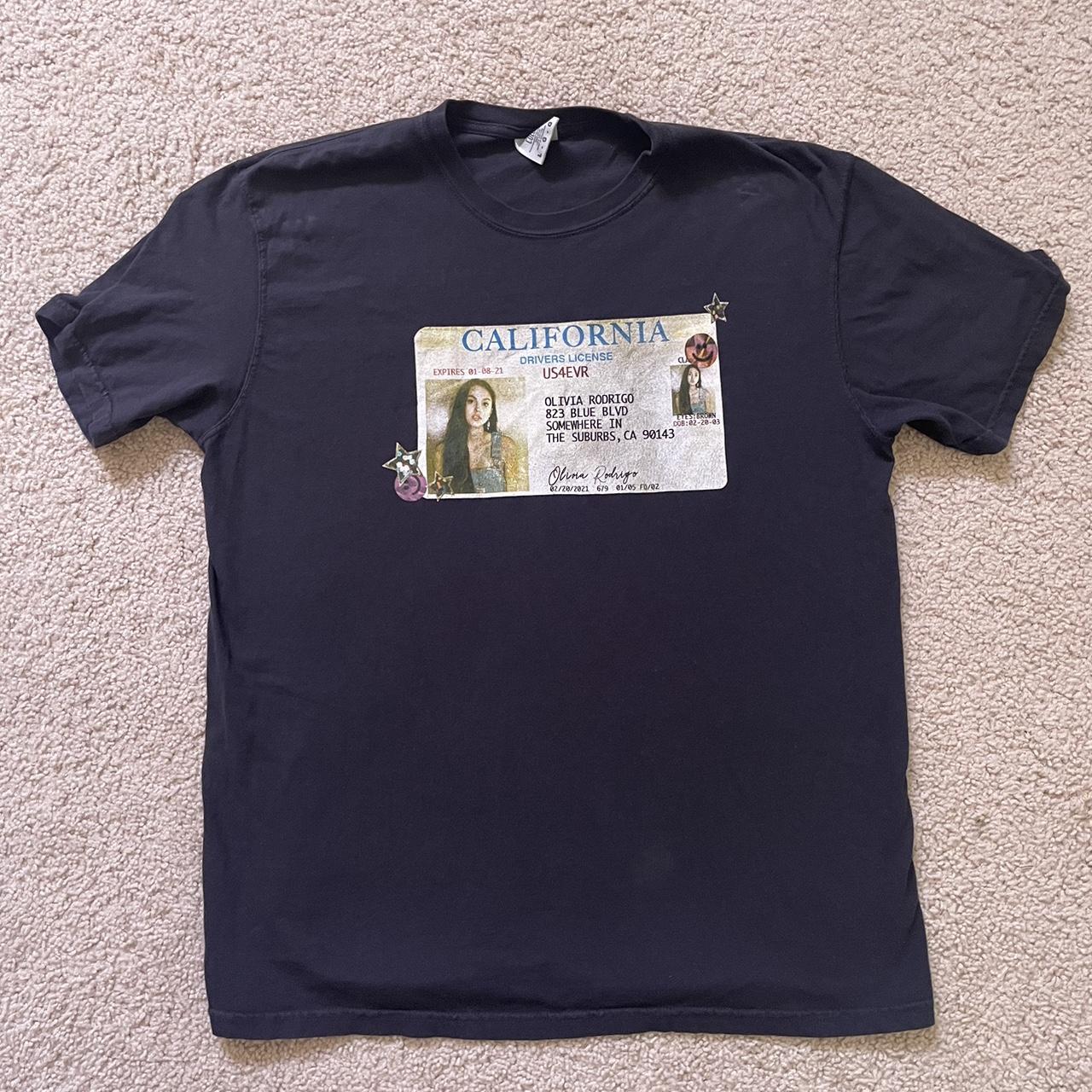 Olivia Rodrigo Driver’s License Shirt Size... - Depop