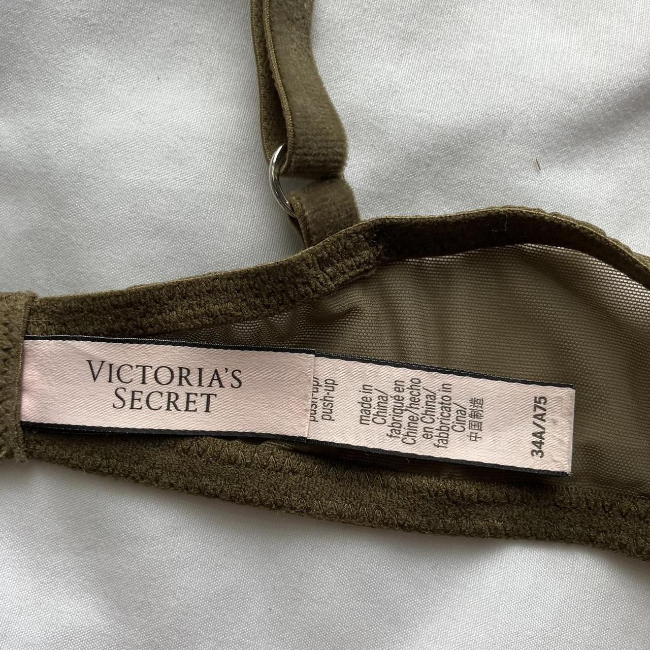 the most beautiful olive green bra with velvet... - Depop