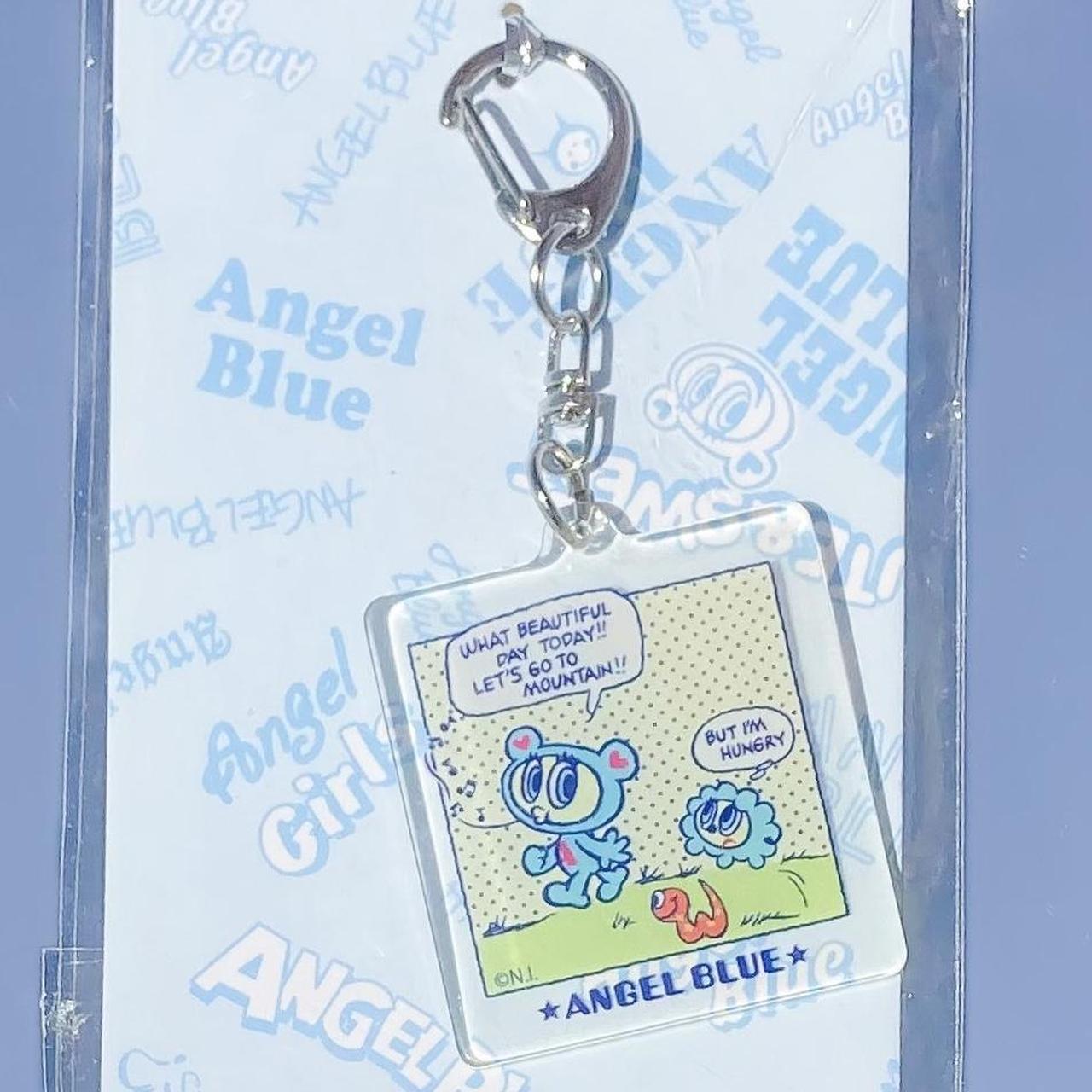 angel blue acrylic keychain˚₊‧꒰ა໒꒱ ˚ ༘ ⋆｡˚ cute... | Depop