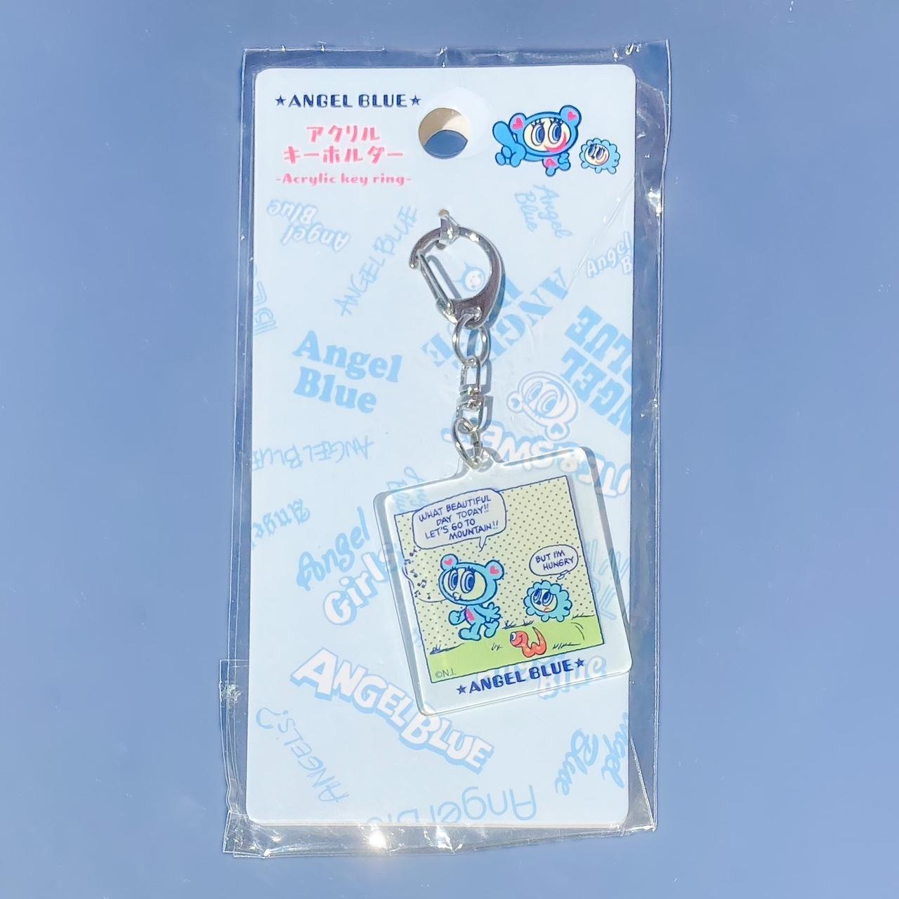 angel blue acrylic keychain˚₊‧꒰ა໒꒱ ˚ ༘ ⋆｡˚ cute... | Depop