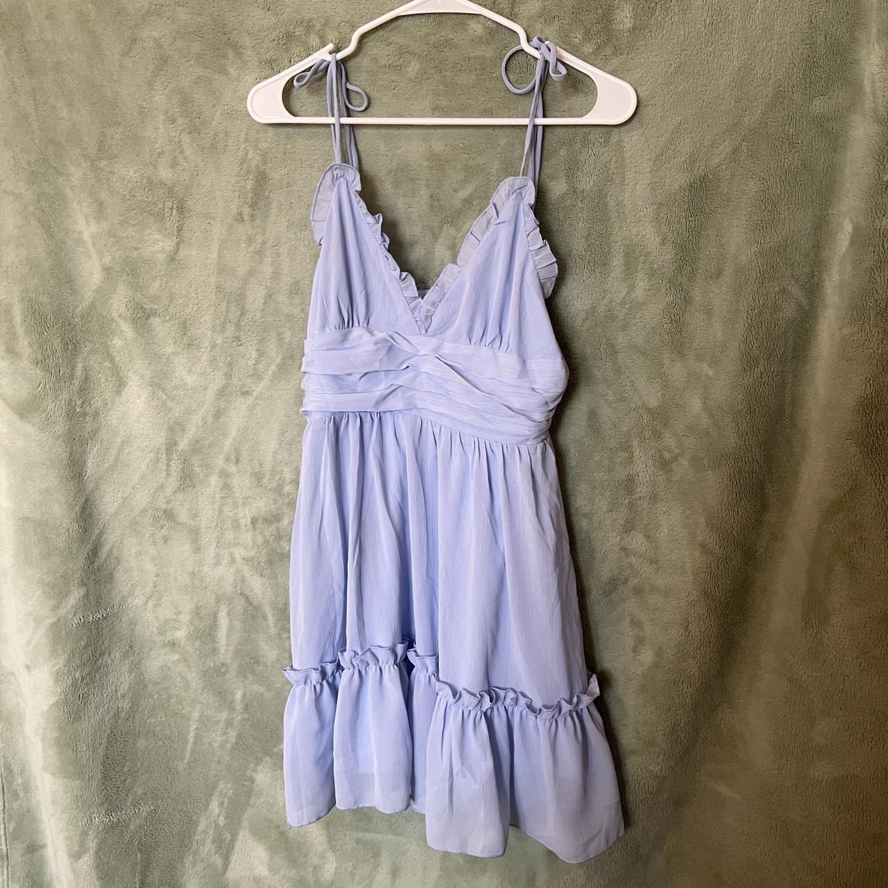 Cider Women's Blue Dress | Depop