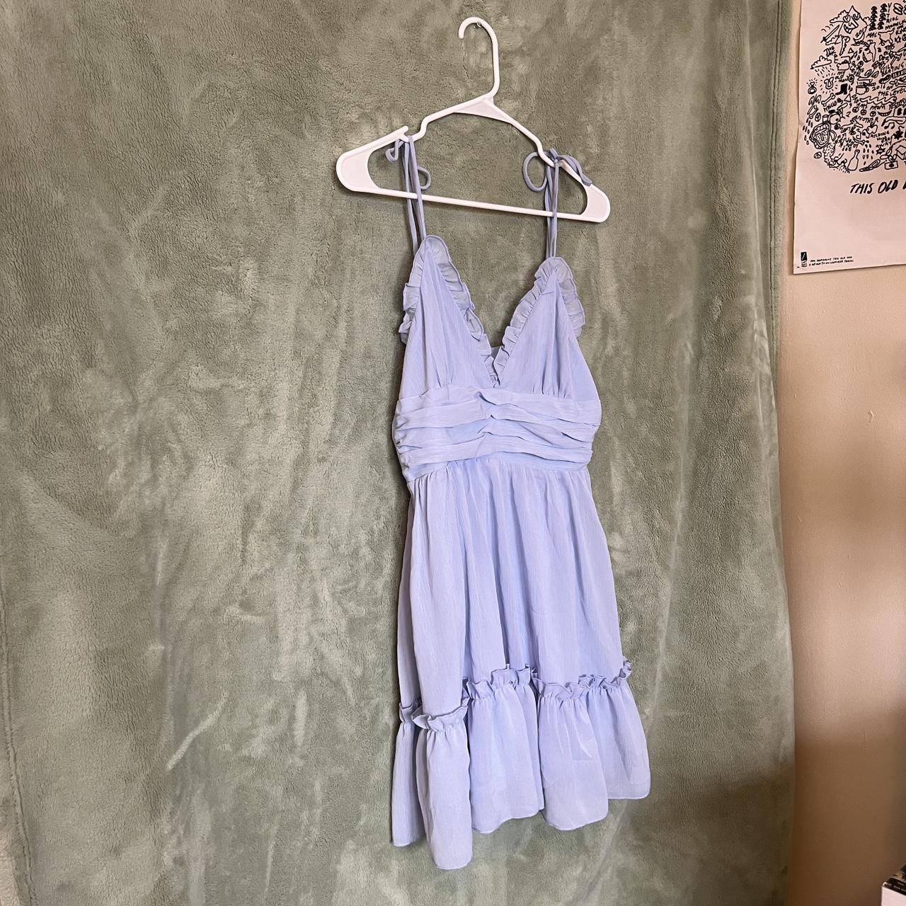 Cider Women's Blue Dress | Depop