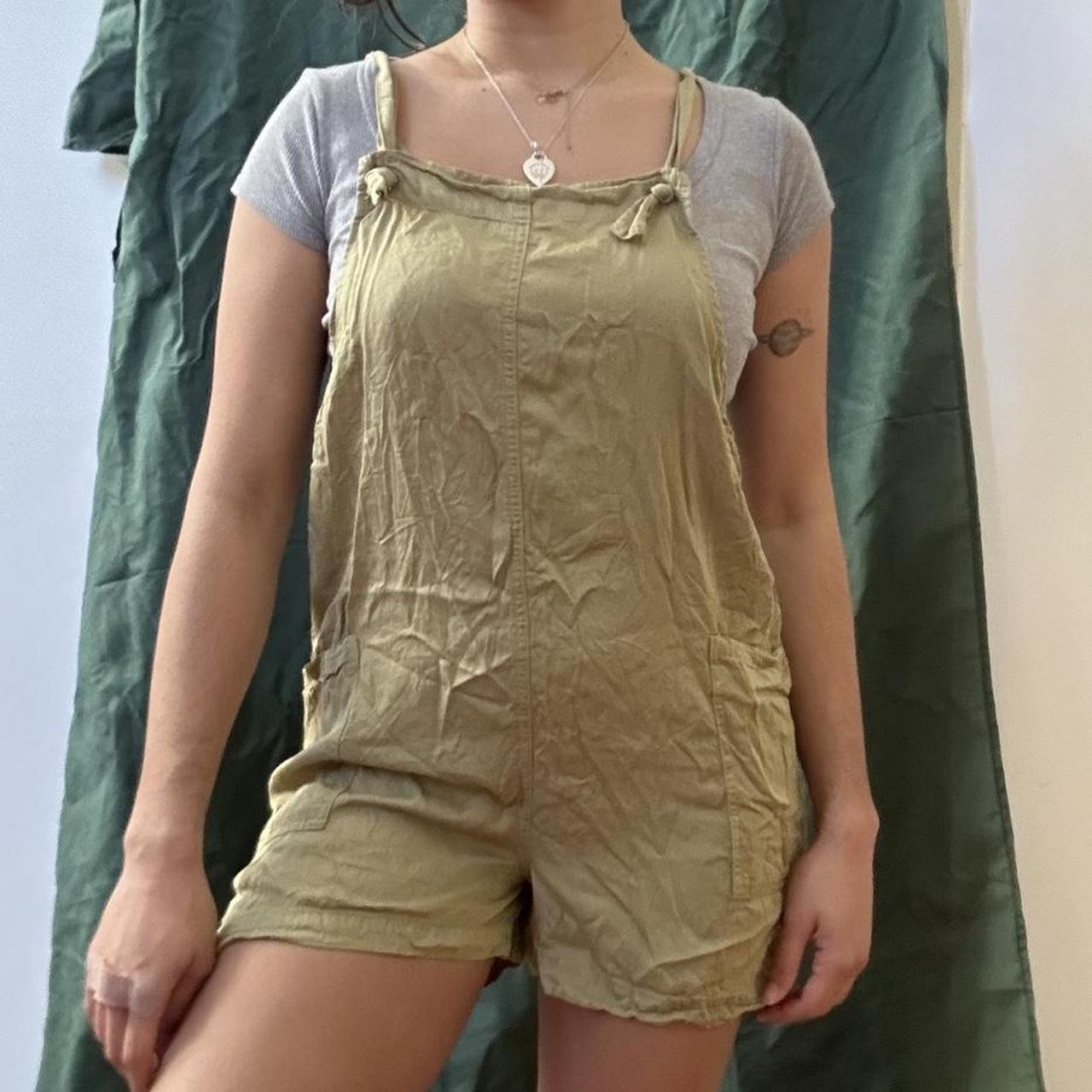 The cutest olive green overalls. Brand: the 1964... - Depop