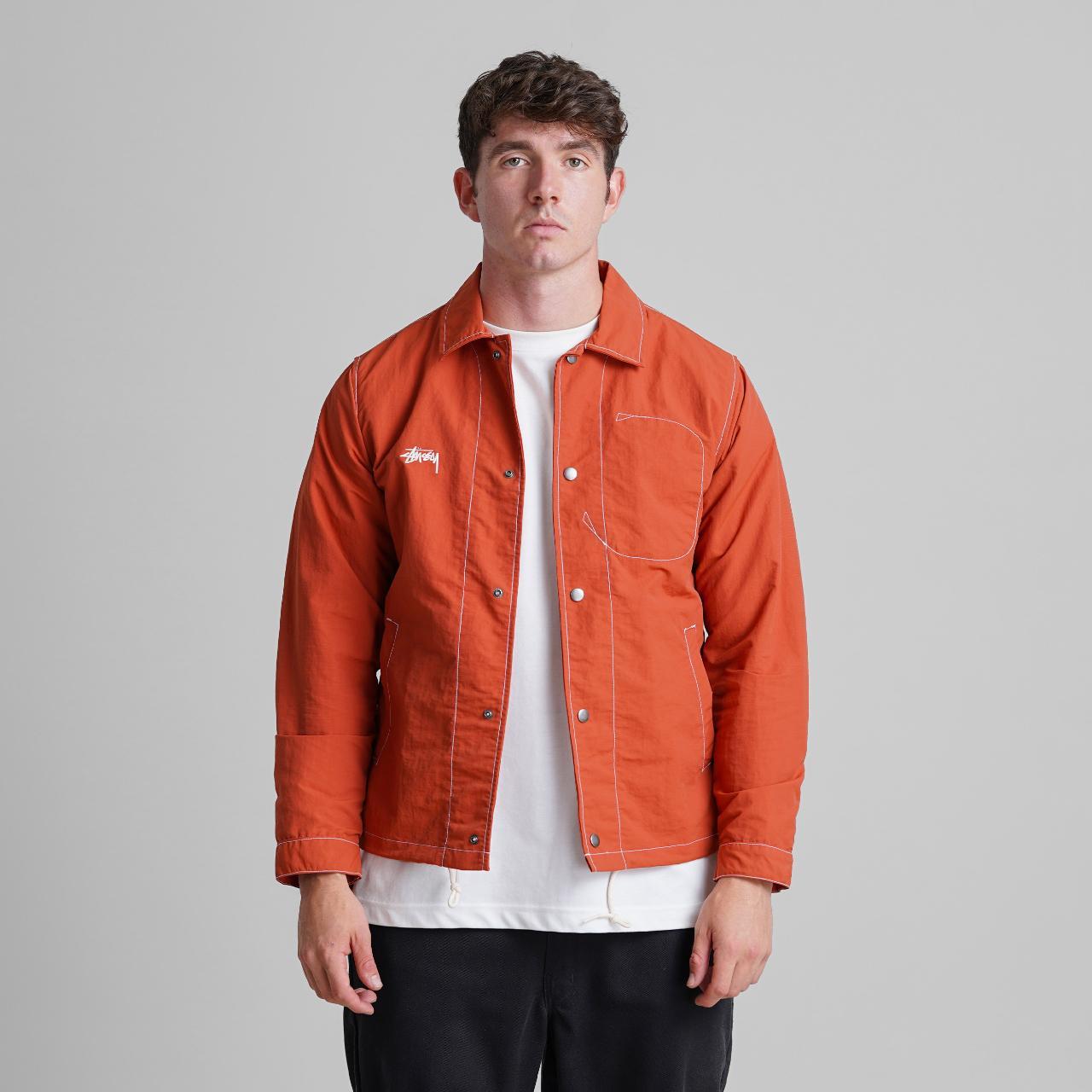 Stüssy Coach Jacket. Great condition. Rusty orange.... - Depop