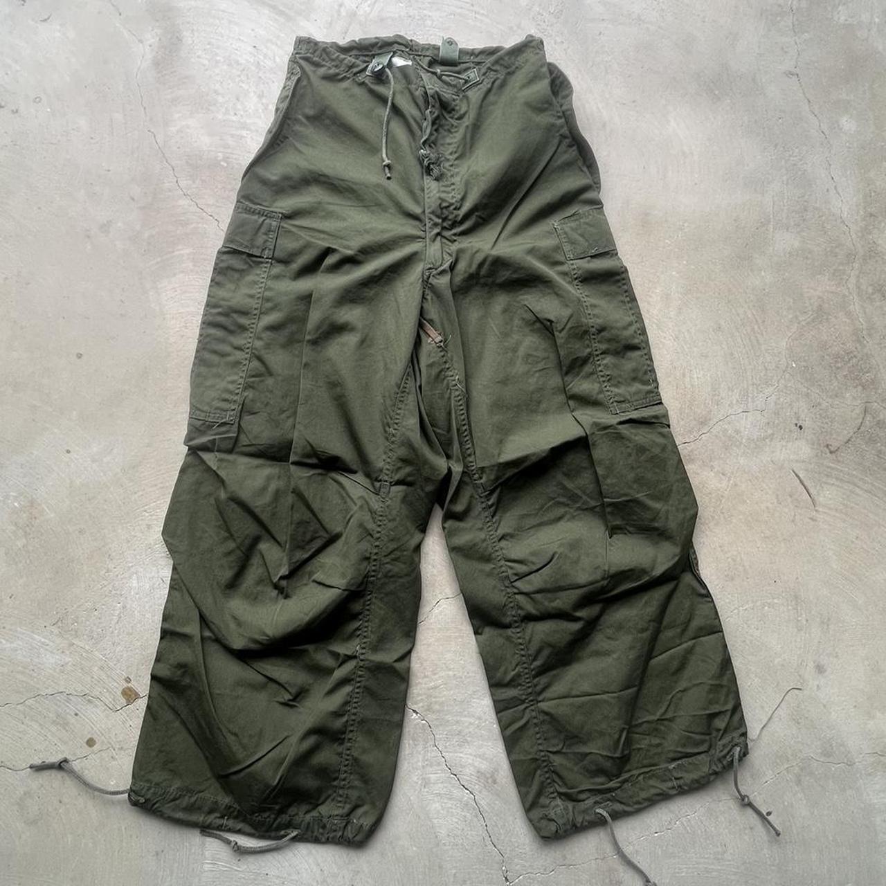 Vintage 50’s M51 Nylon US Army pants Crazy baggy... - Depop