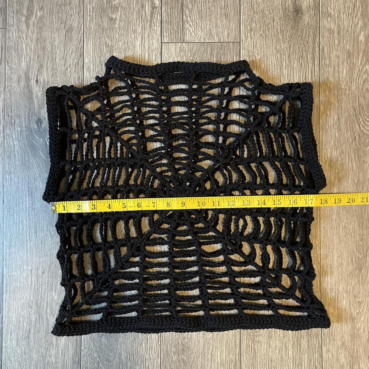 Crochet Black Halloween Spider Web Vest! 🕸️ 🎃 made... - Depop