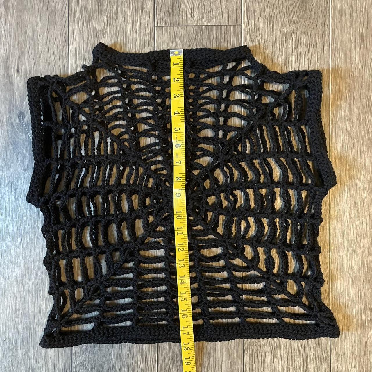Crochet Black Halloween Spider Web Vest! 🕸️ 🎃 made... - Depop