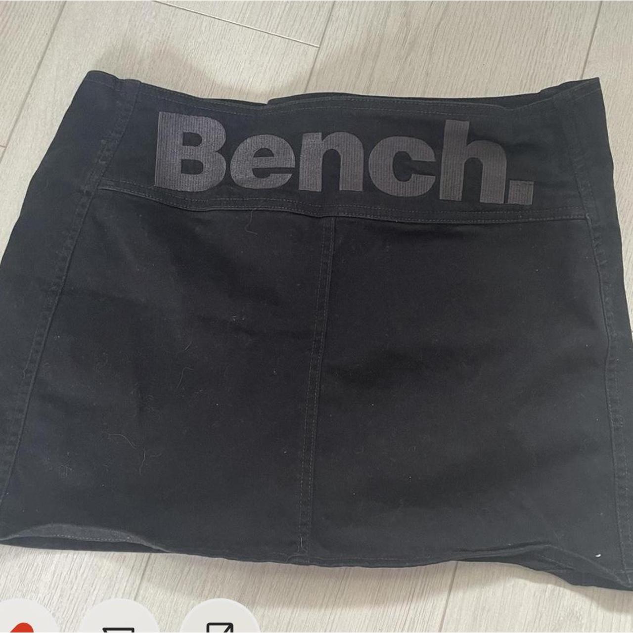 Black bench mini skirt With belt design and grey... - Depop