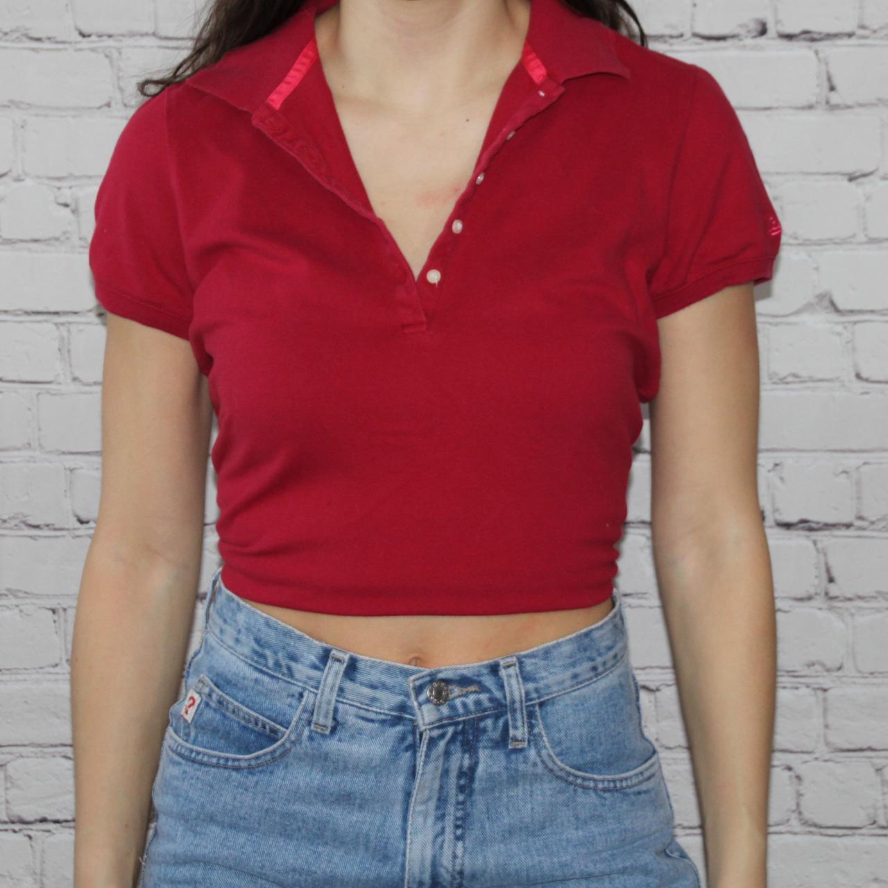Izod Women's Red Polo-shirts | Depop