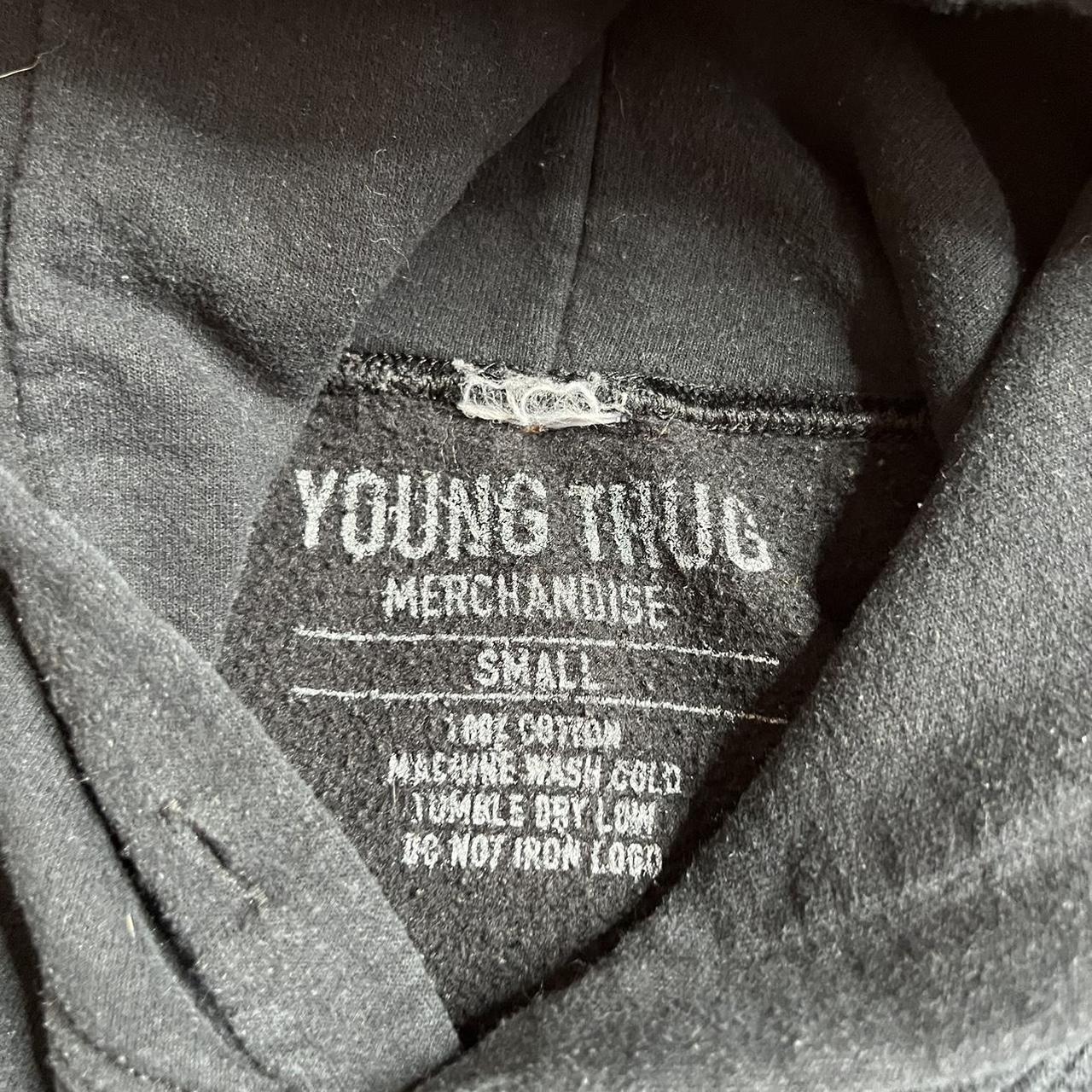 Y2K black Young Thug ysl Jeffery Thugger rap hoodie... - Depop