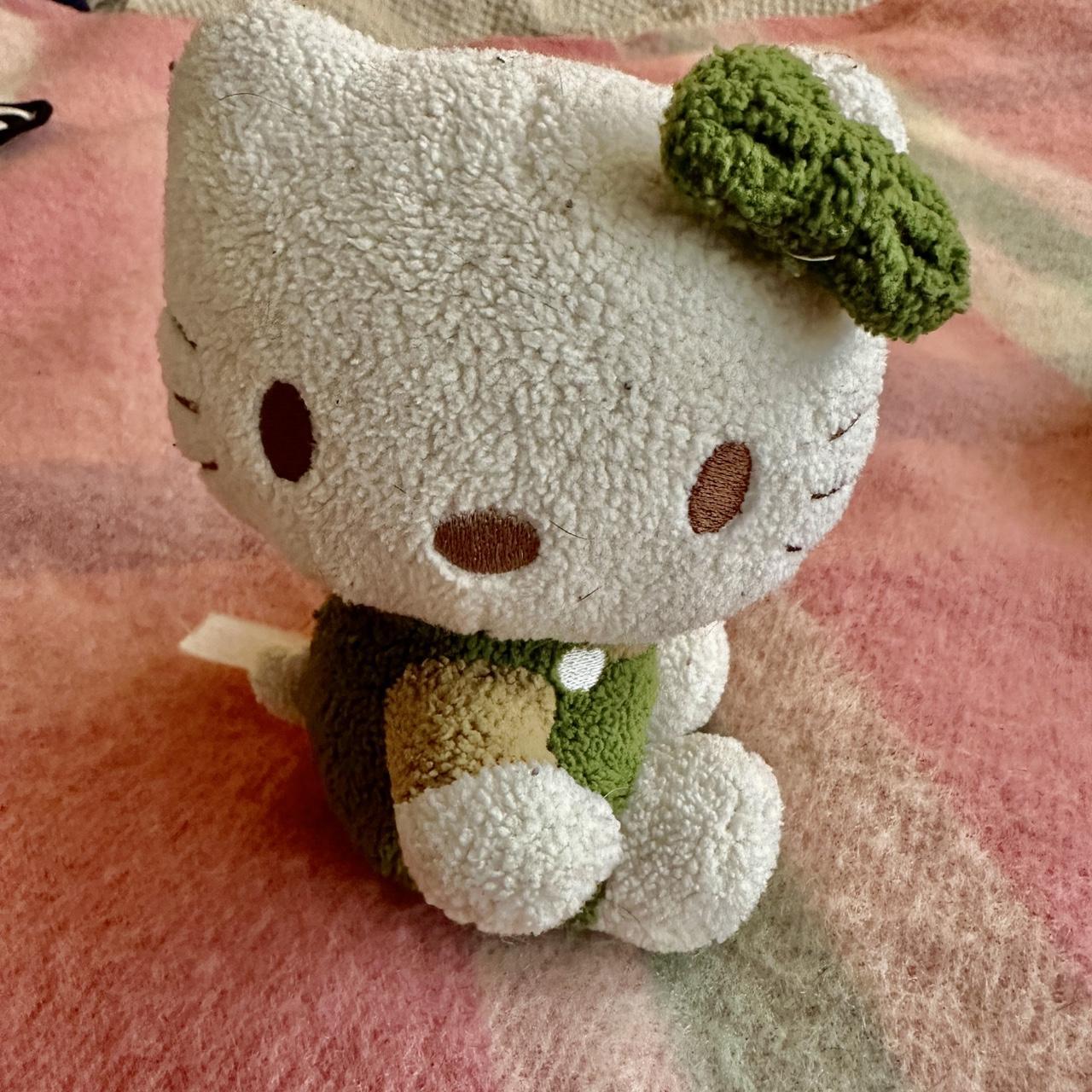 Green monochromatic Hello Kitty Vintage terry cloth... - Depop