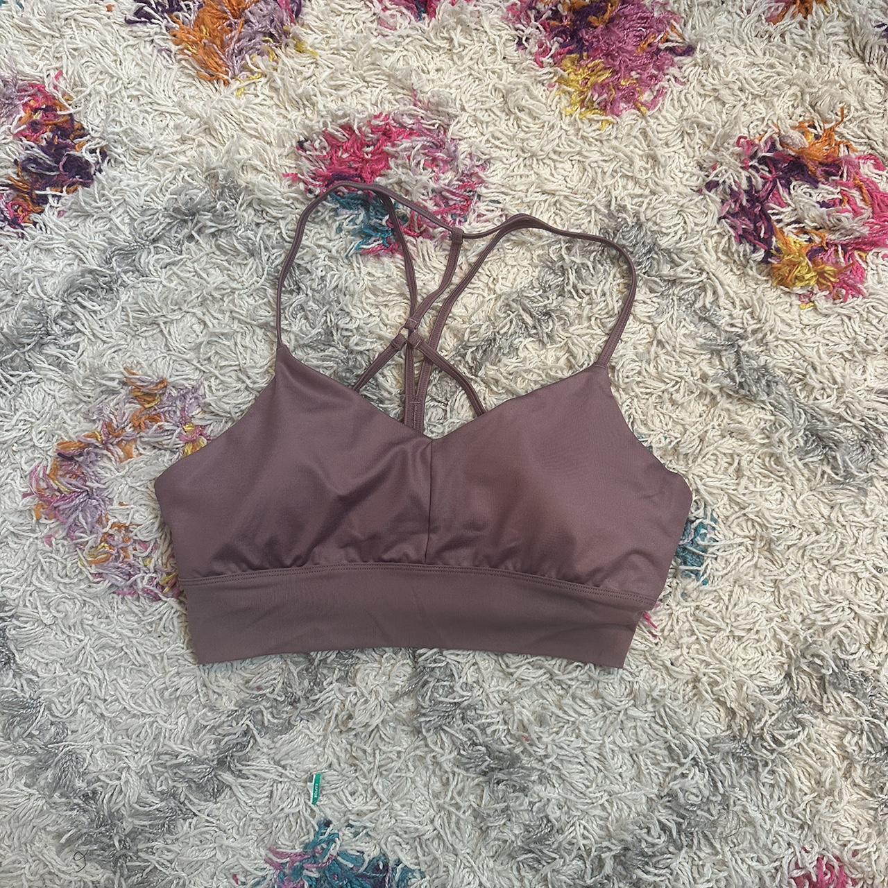 Pink Alo Yoga Strappy Bra Size L Worn a few times... - Depop