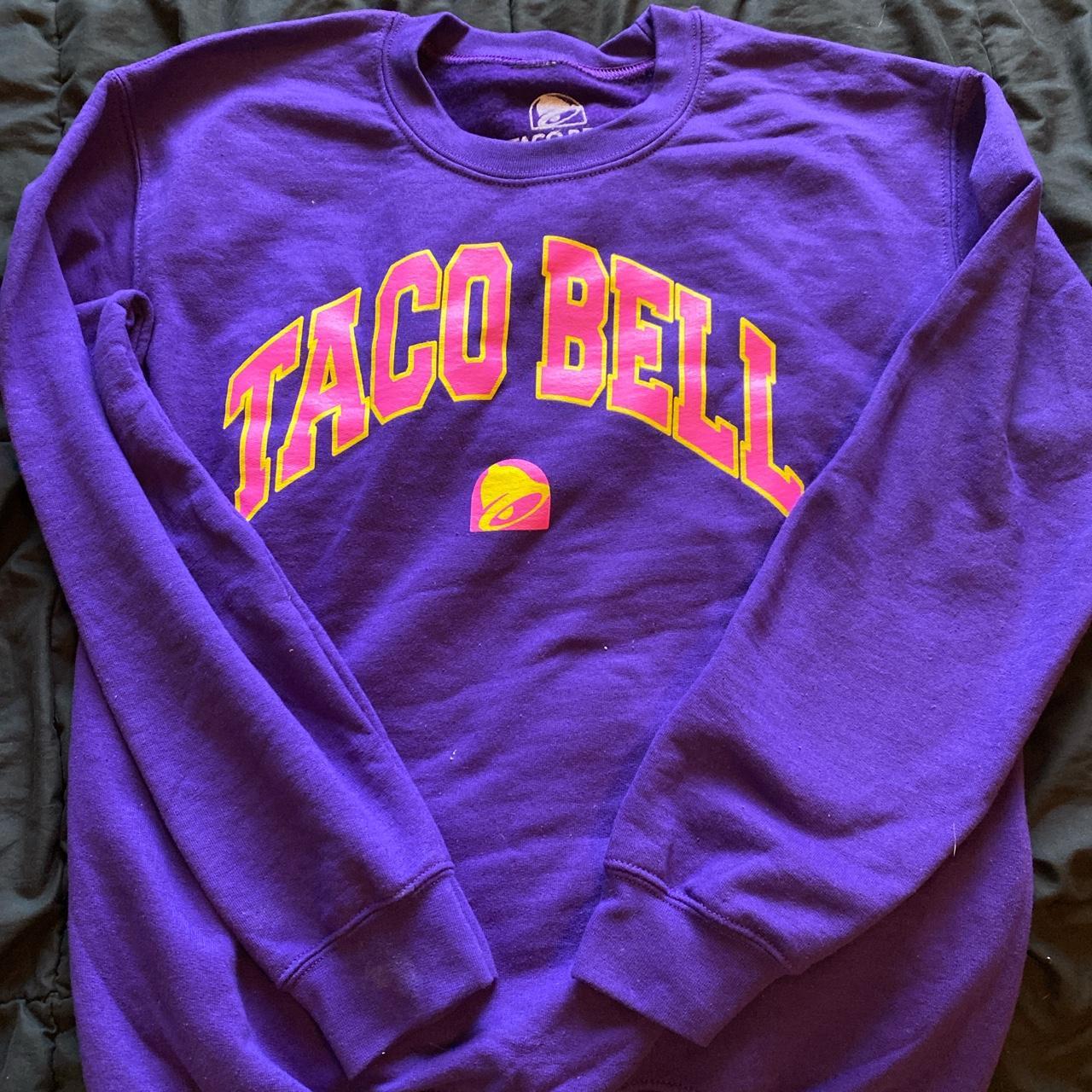 Taco Bell crew neck Purple and pink - Depop