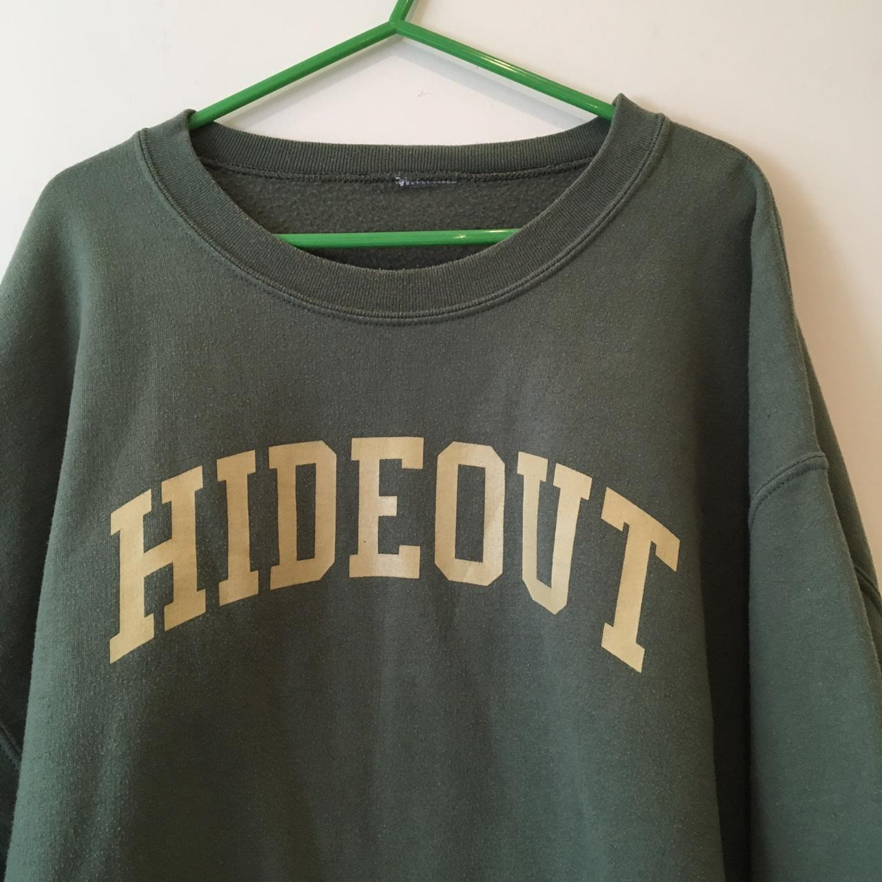 HIDEOUT spell out tee ! Tags have been cut out but... - Depop